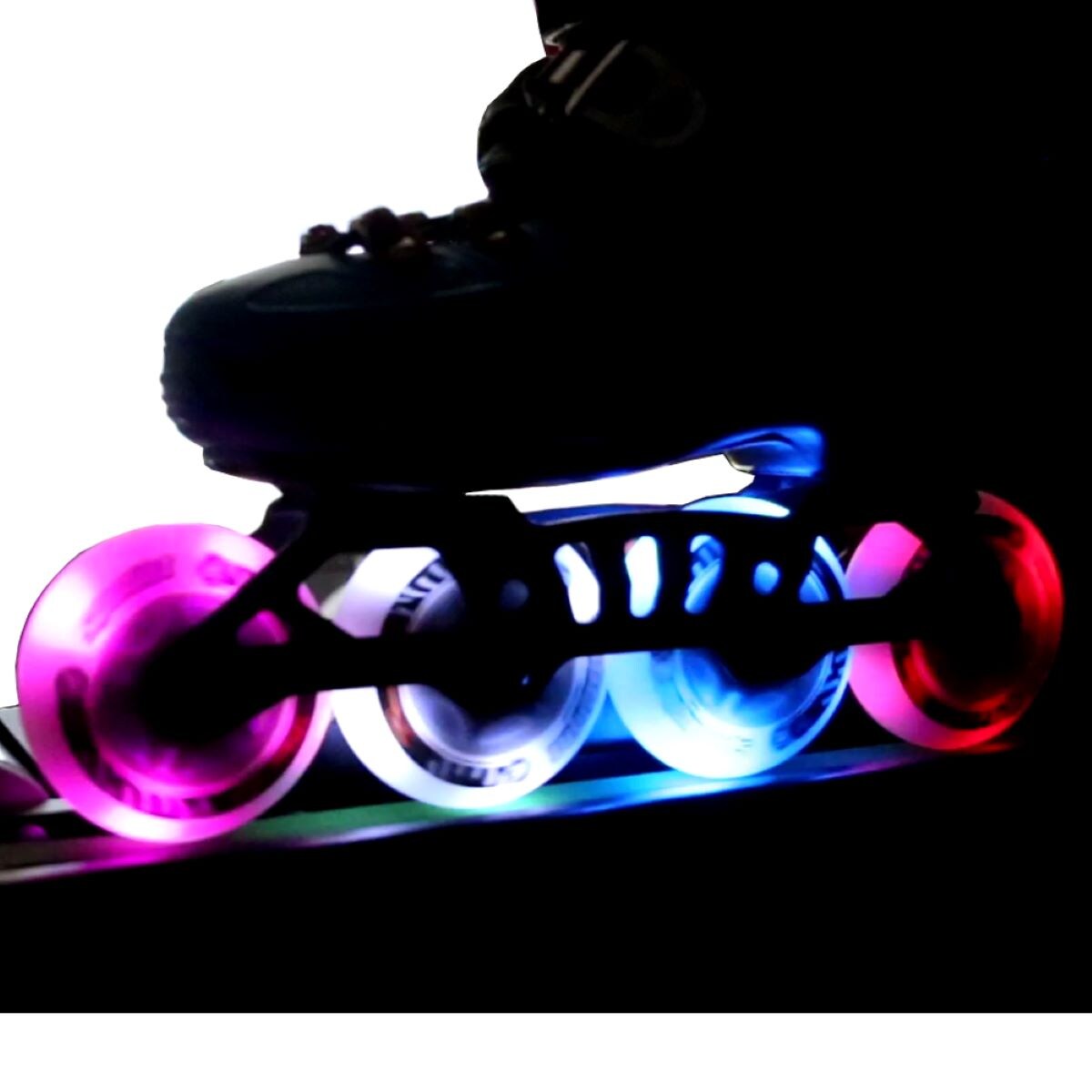 Pack de 2 ruedas de patín luces led Spotlight 72 mm 85A KRF · KRF · El ...