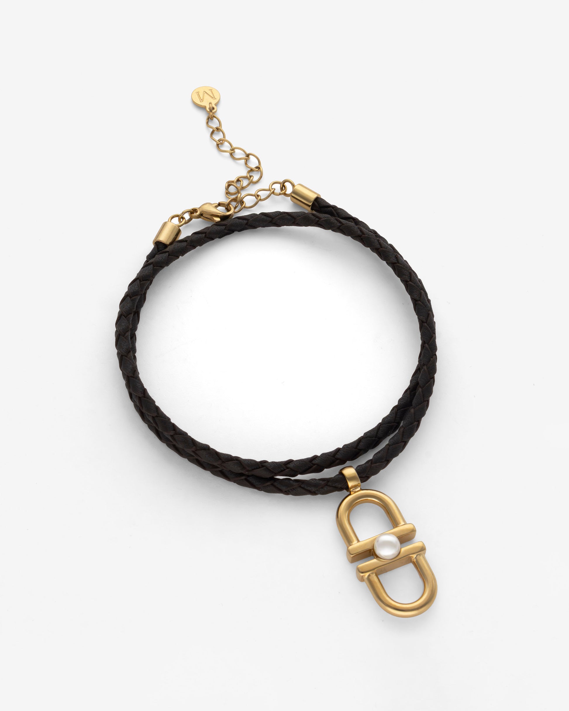 Collar de Cuero Eslabón con Perla Equus · Majorica · El Corte Inglés