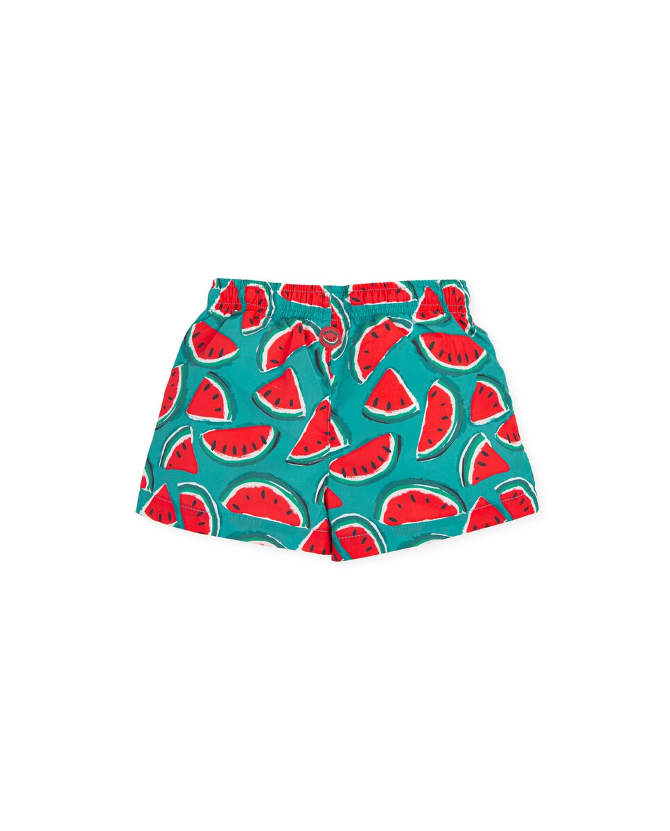 Bañador Bermuda De Niño En Color Verde Con Estampado De Sandías · Tutto