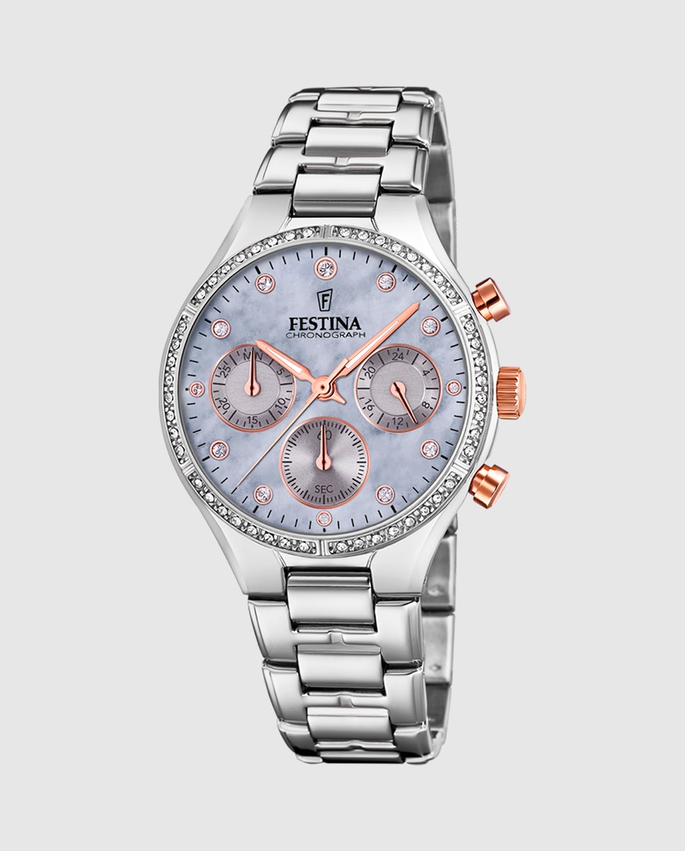 Reloj de mujer f20401/3 boyfriend de acero plateado Plata Festina · El ...