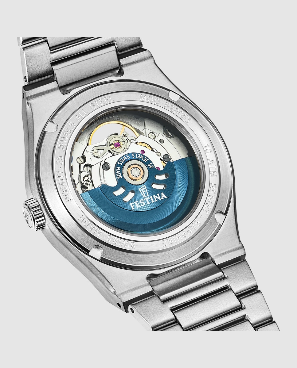 Reloj de hombre f20053/4 automatic de acero plateado Plata Festina · El ...