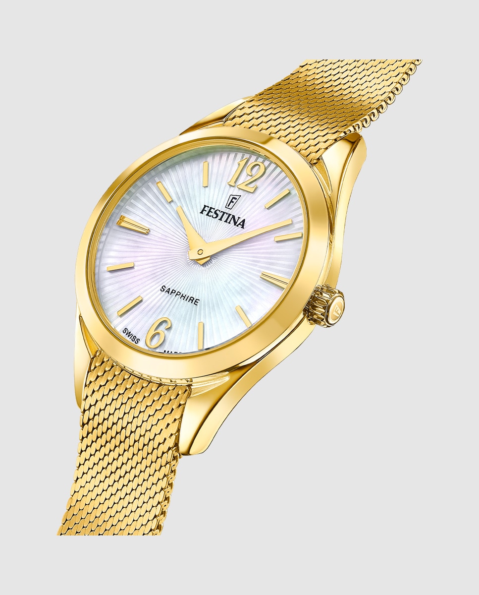 Reloj de mujer f20077/1 swiss made grace de acero oro Oro Festina · El ...