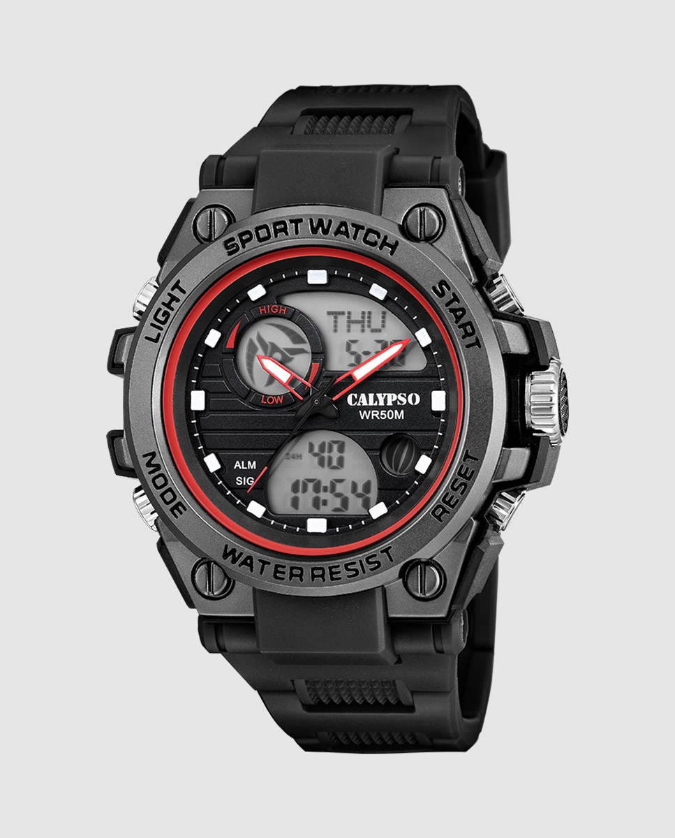 Reloj de hombre k5875/4 street style de caucho negro Negro Calypso · El ...