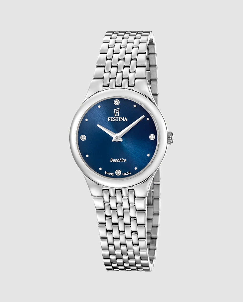 Reloj analógico de mujer f20096 3 swiss made grace de acero plata Plata ...