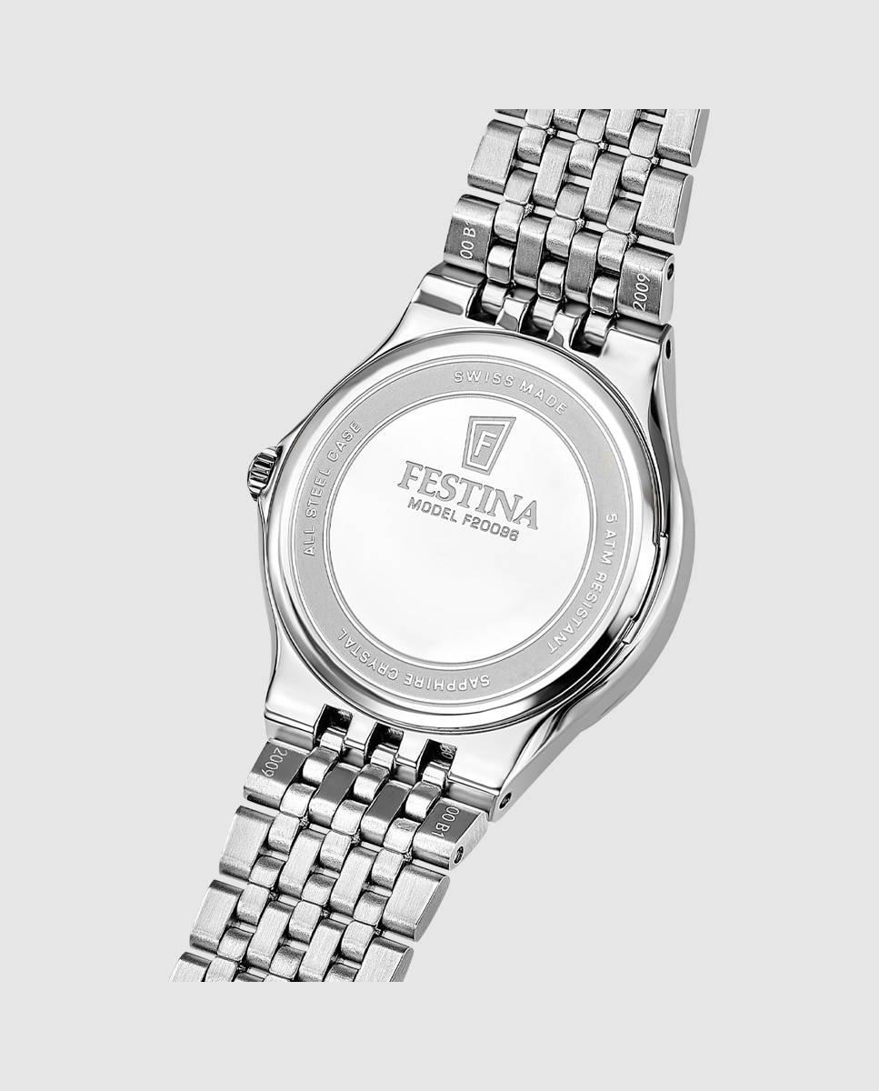 Reloj analógico de mujer f20096 3 swiss made grace de acero plata Plata ...