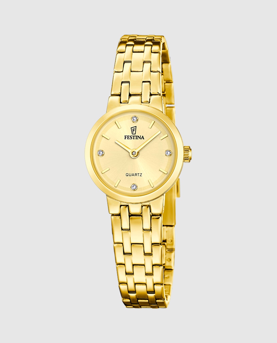Reloj analógico de mujer f20748 2 mademoiselle de acero oro Oro Festina ...