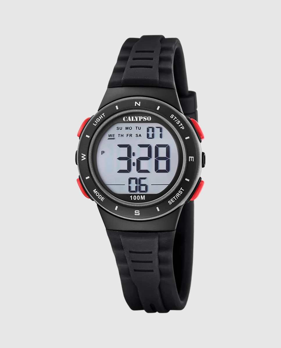 Reloj digital unisex k5885 4 junior collection de caucho negro Negro ...