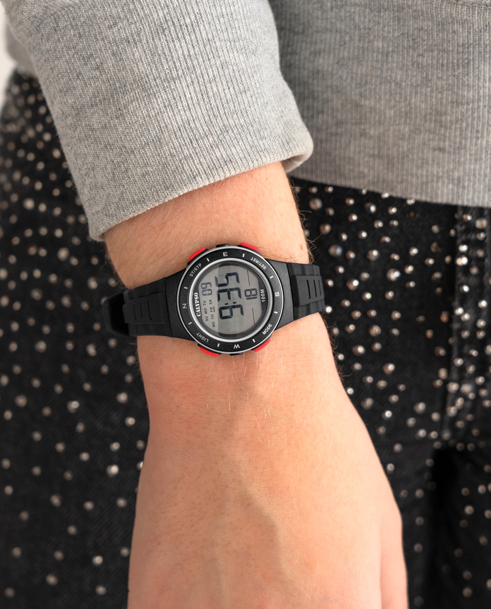 Reloj digital unisex k5885 4 junior collection de caucho negro Negro ...