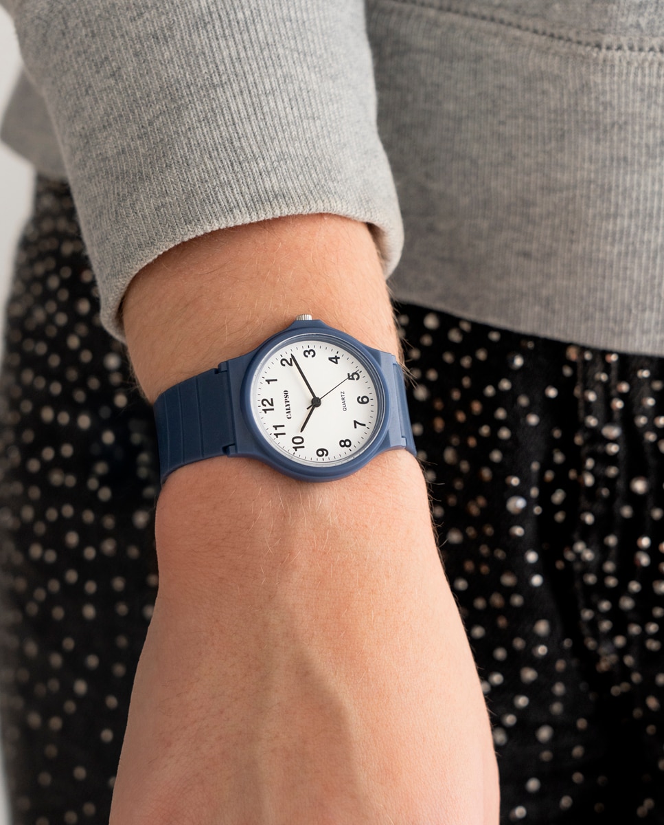 Reloj analógico de mujer K5880 4 Sweet Time de caucho azul Azul marino ...