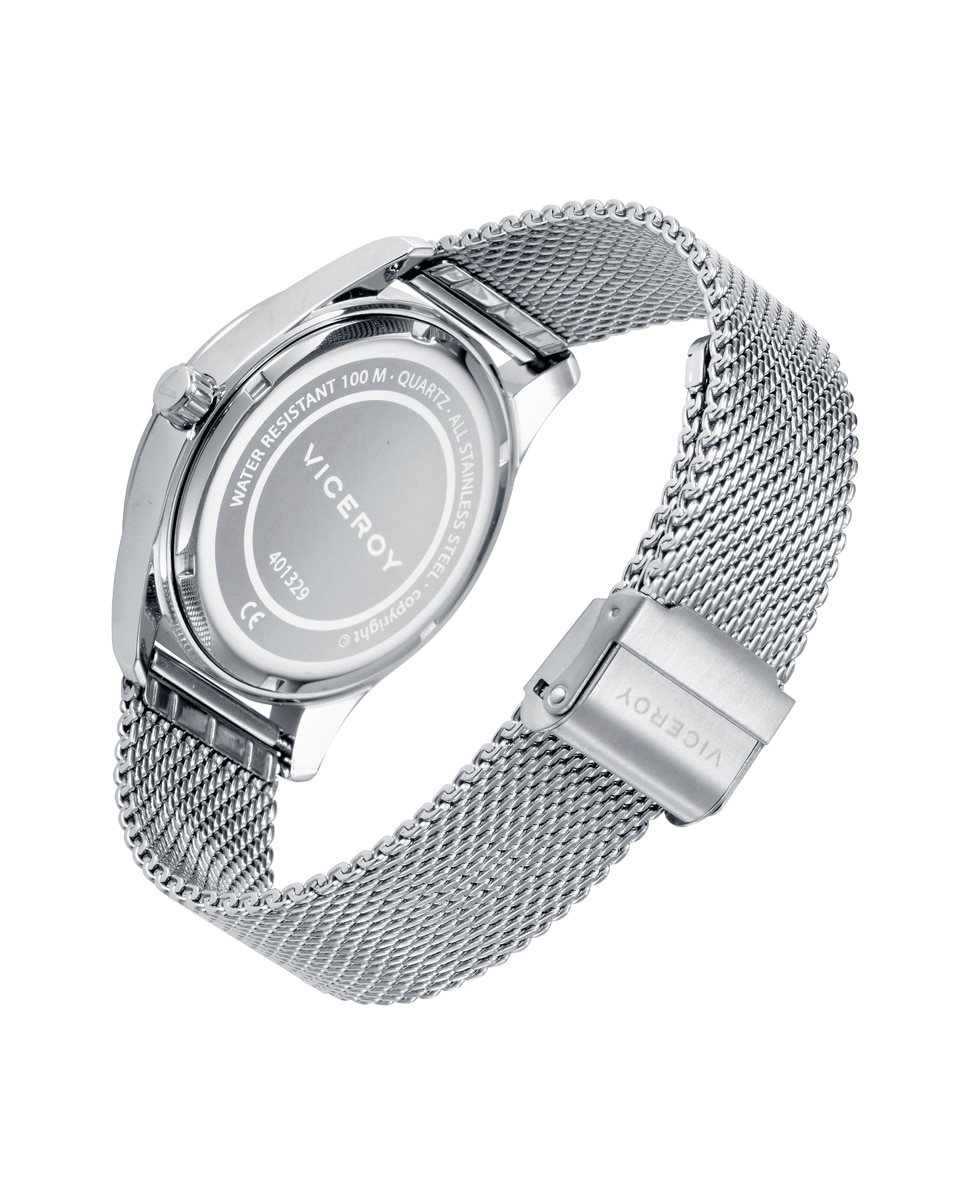 Reloj analógico de hombre magnum caja bicolor y malla milanesa de acero ...