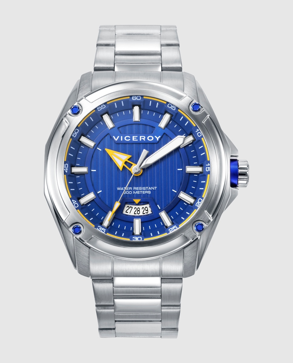 Reloj analógico de hombre heat con caja y brazalete de acero Azul ...