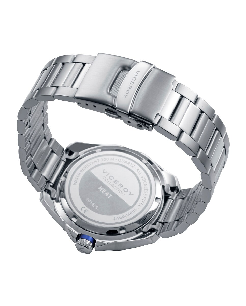 Reloj analógico de hombre heat con caja y brazalete de acero Azul ...