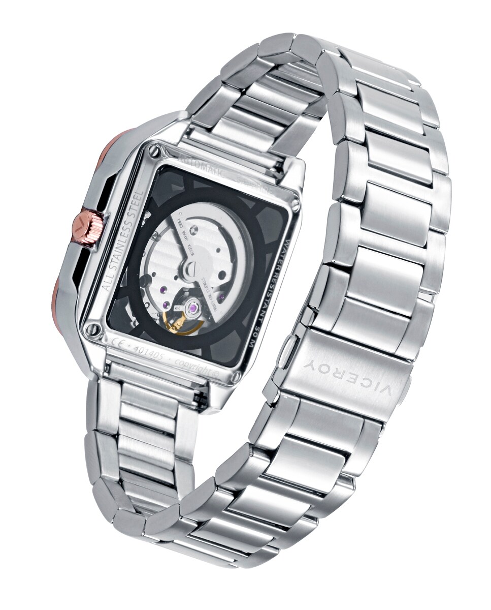 Reloj de hombre Magnum caja bicolor de acero Ip rosa y movimiento automático · Viceroy · El ...