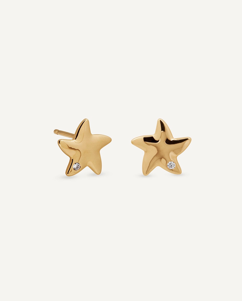 Pendientes botón estrella bañados en oro de 18 kt · Vidal & Vidal · El ...