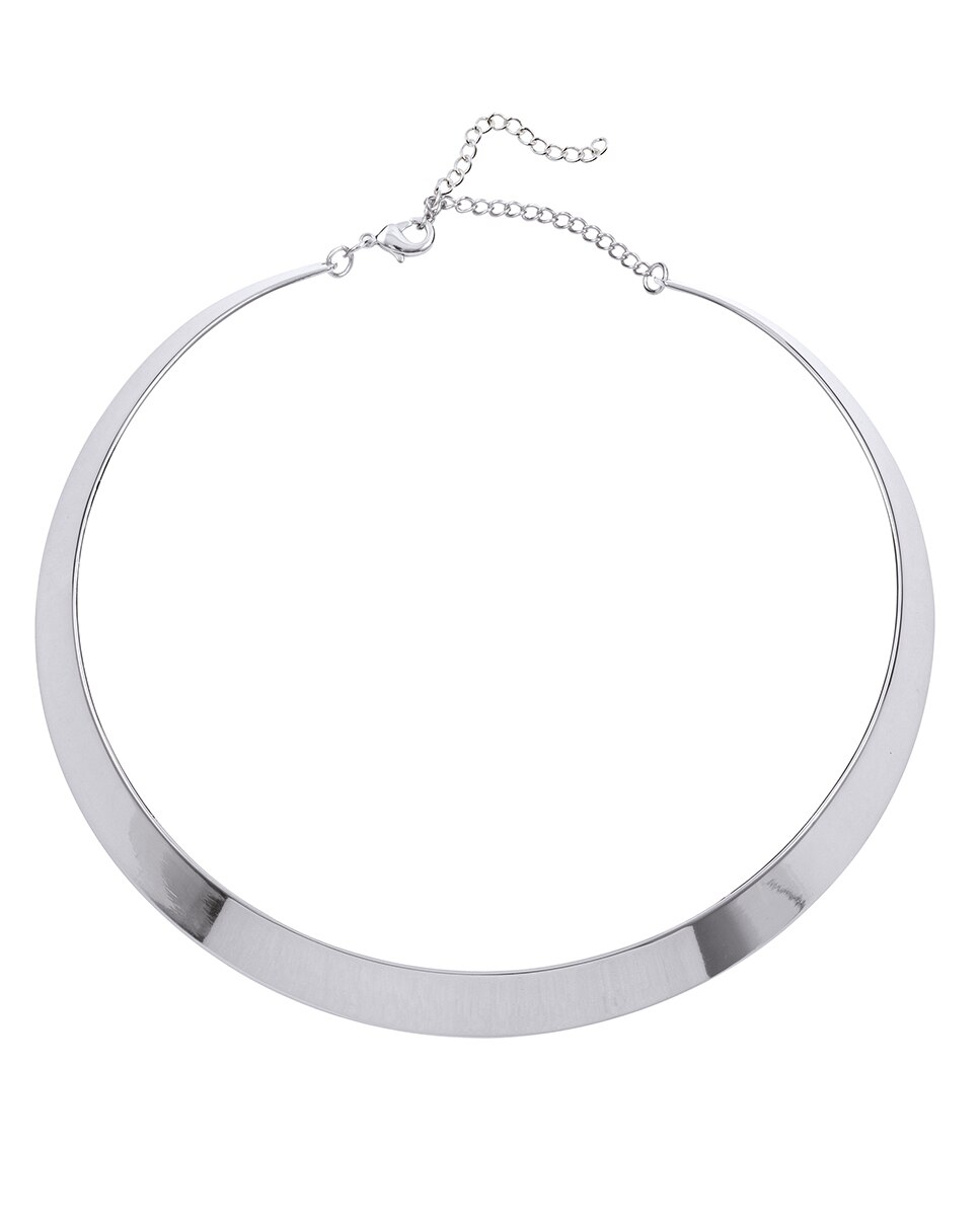 Choker Textures acabado en plata rígido brillo · Vidal & Vidal