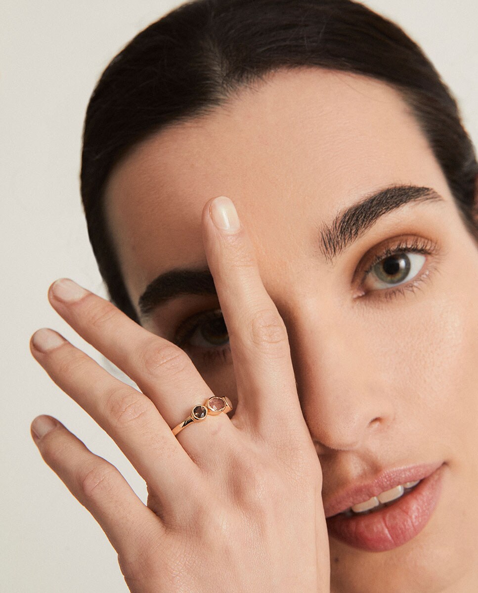 Anillo Nahir colección gaia chapado en oro piedras naturales · Vidal & Vidal · El Corte Inglés