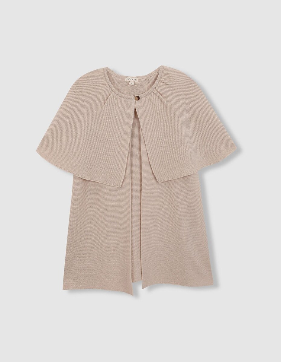 Chaqueta de niña de punto bobo con cuello tipo capa · Gocco · El Corte ...