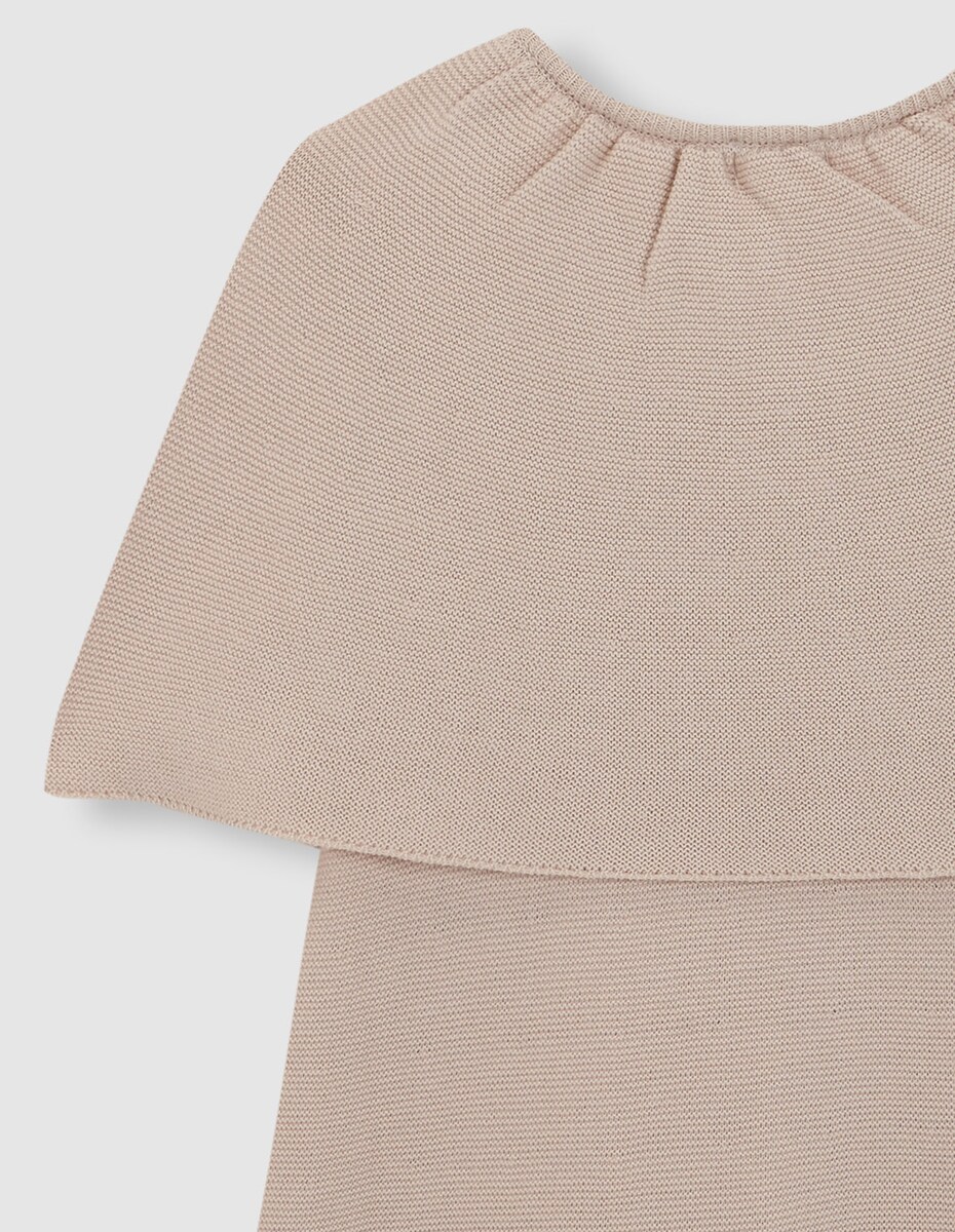 Chaqueta de niña de punto bobo con cuello tipo capa · Gocco · El Corte ...