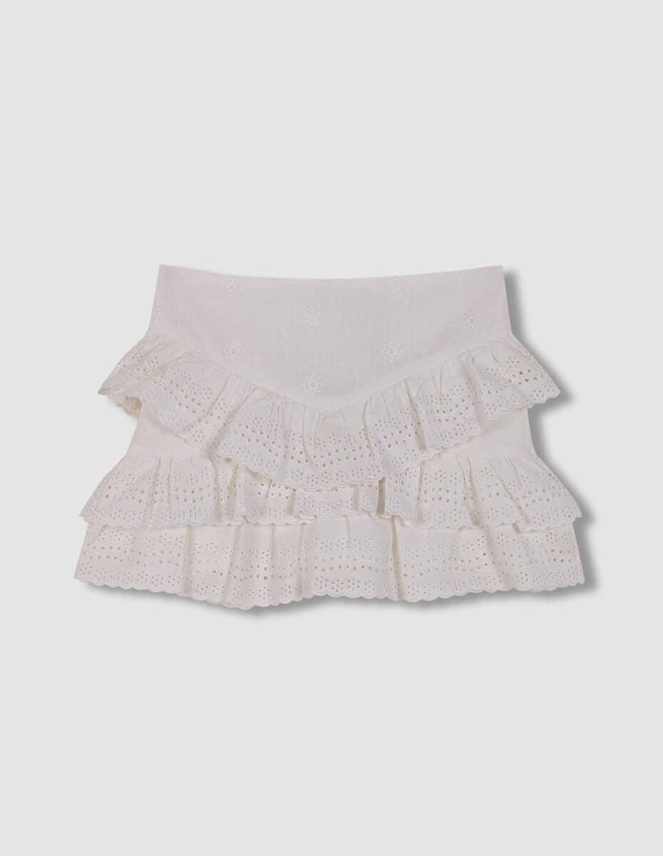 Falda de niña bordada con volantes · Gocco · El Corte Inglés
