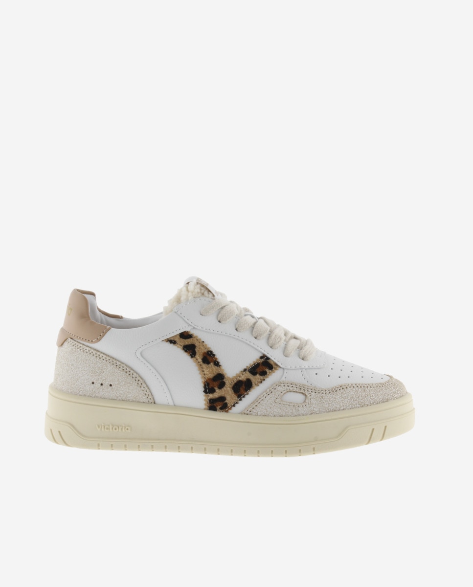 Zapatillas deportivas de mujer con logotipo animal print y lengüeta de ...