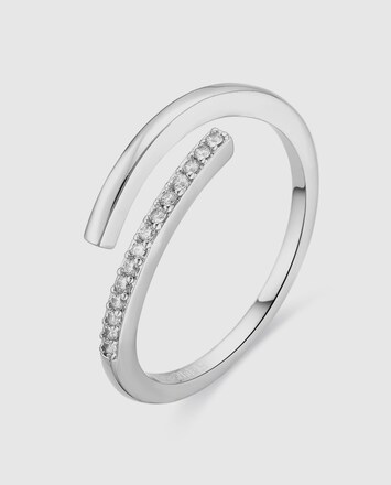 Anillo Basic acabado en rodio con circonita brillante · Luxenter · El Corte Inglés