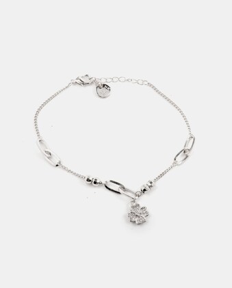 Pulsera Basic acabada en rodio con circonita brillante · Luxenter · El Corte Inglés