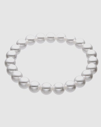 Pulsera Essential acabada en oro de 18k con perla blanca · Luxenter ...