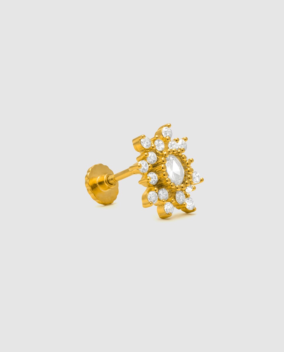 Piercing Personalizable acabados en oro amarillo de 18k con circonita ...