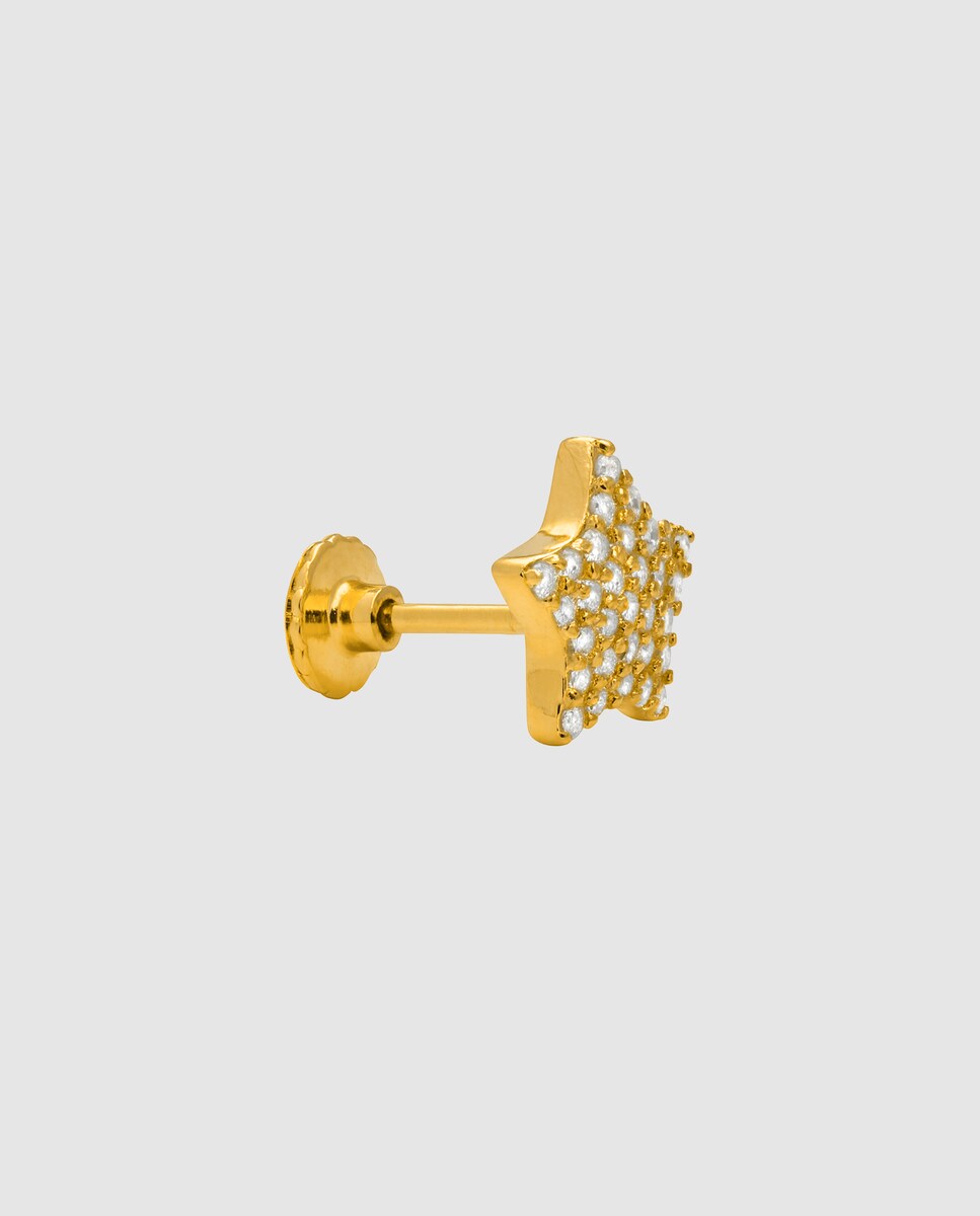 Piercing Personalizable acabados en oro amarillo de 18k con circonita ...