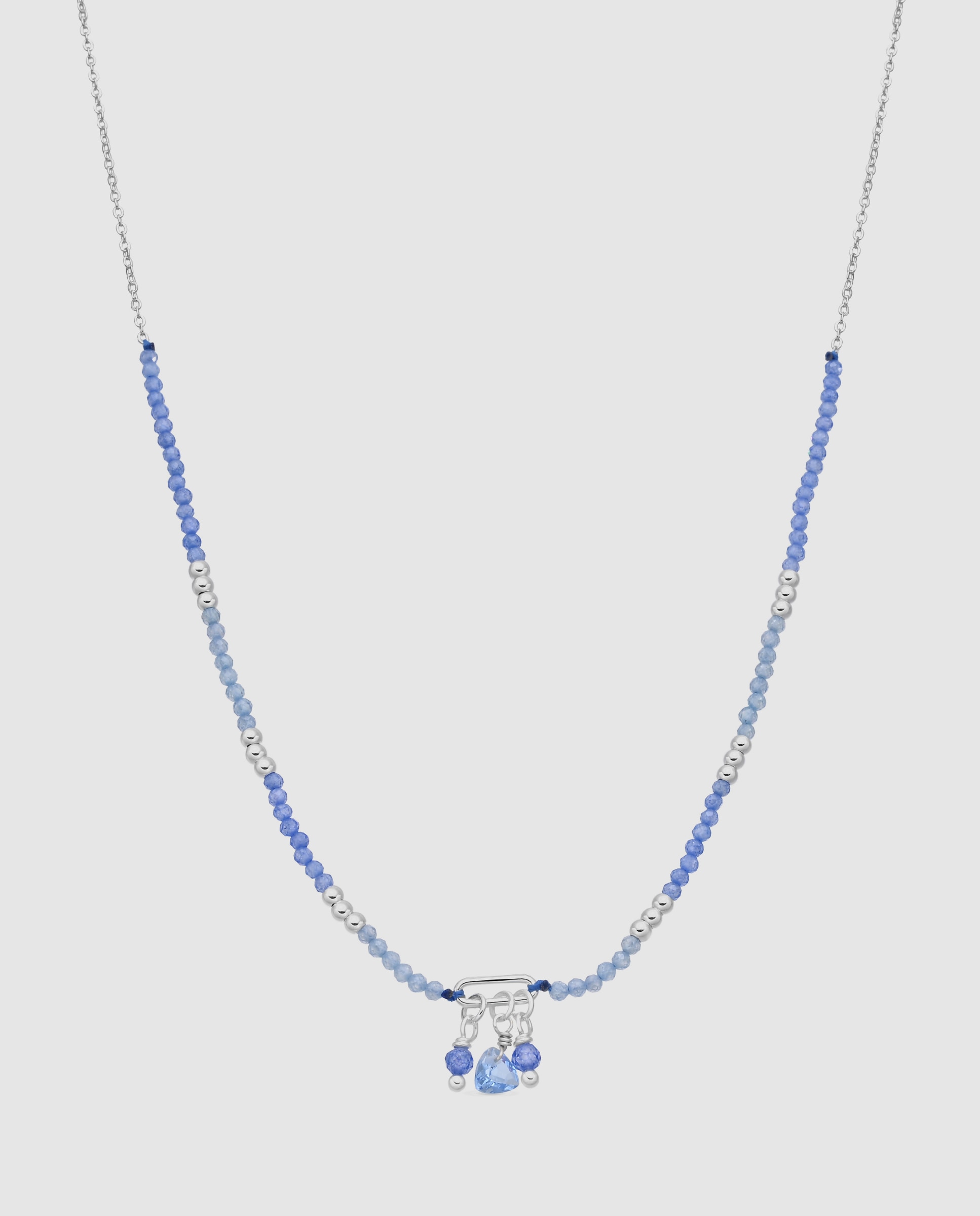 Collar africa con cristal azul acabado en rodio Azul · El Corte Inglés