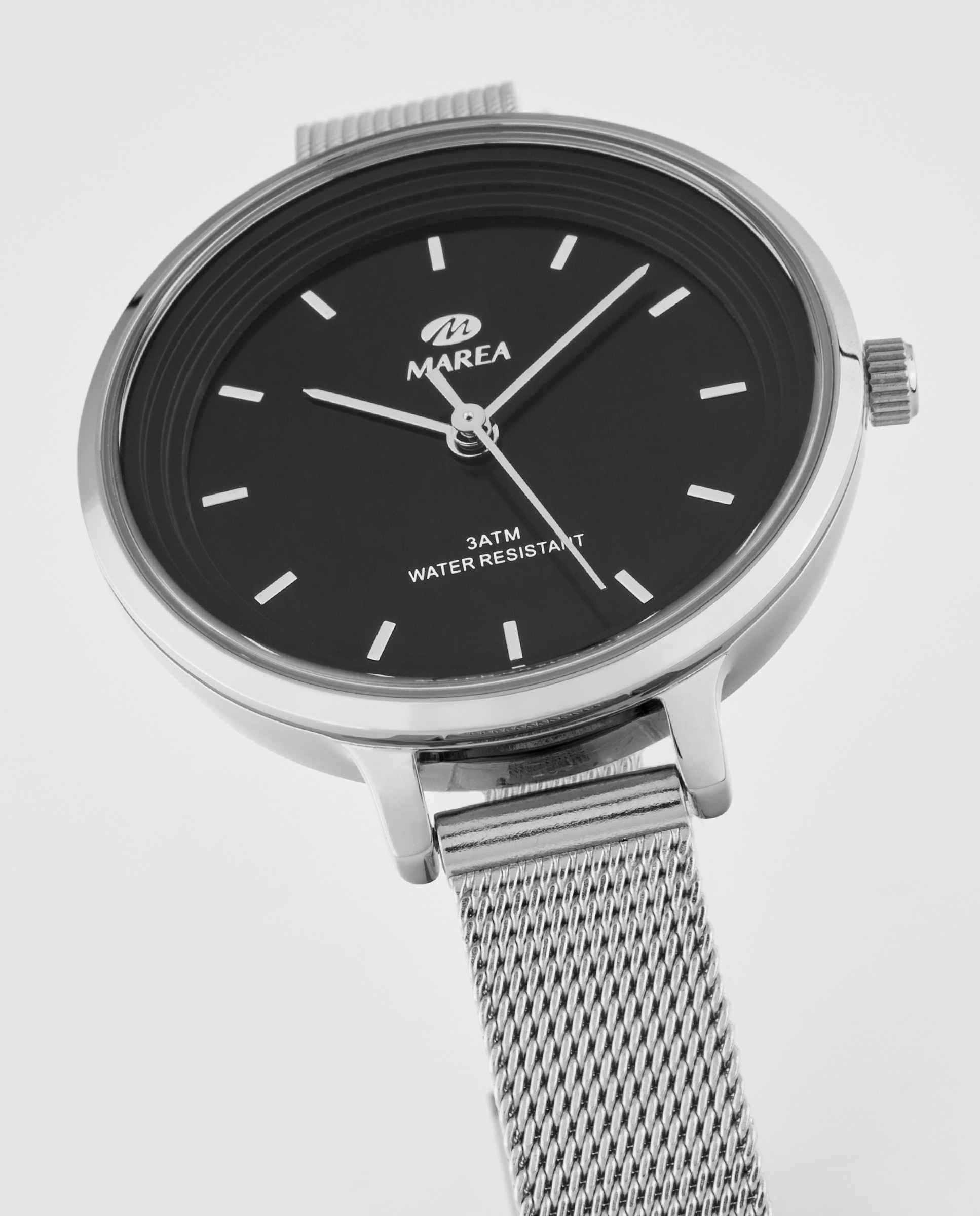 Reloj analógico de mujer b41198 8 de malla milanesa de acero y esfera ...