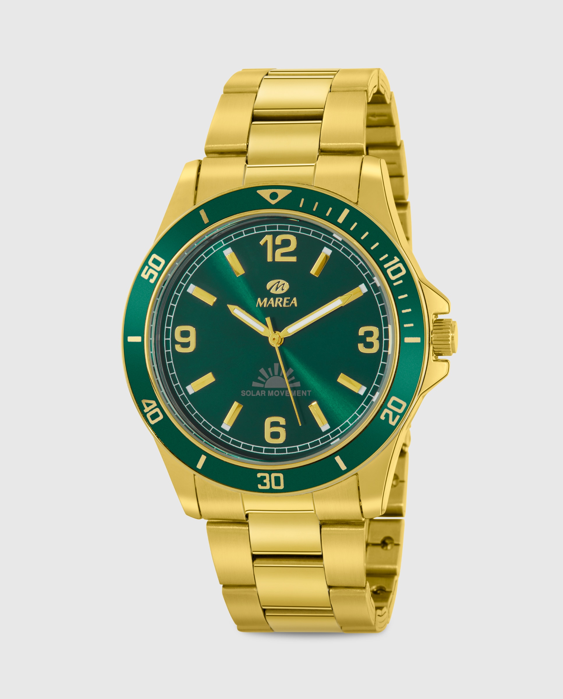 Reloj de hombre b41349/5 con correa de acero chapado y esfera verde ...