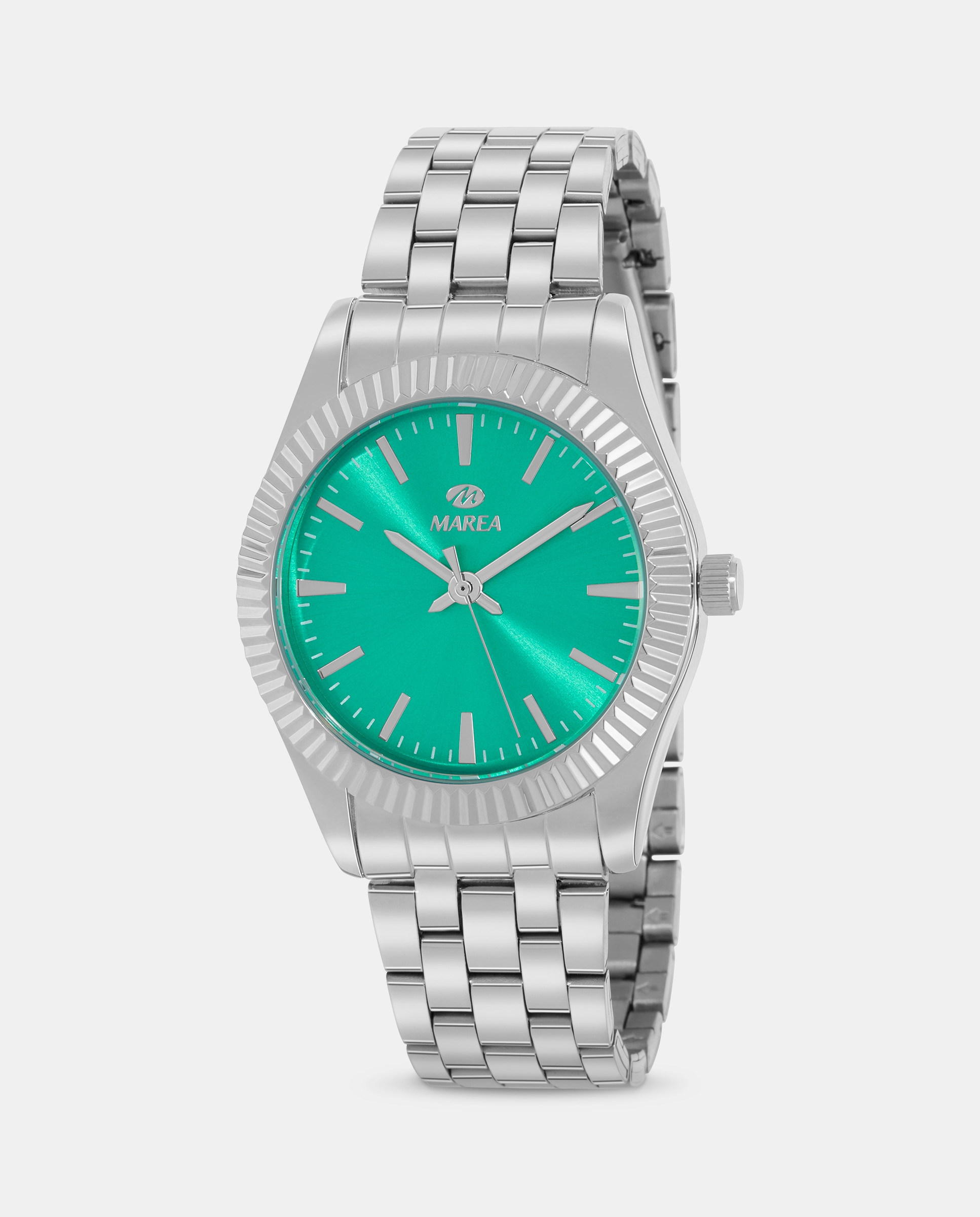 Reloj analógico de mujer b21197 2 correa de acero y esfera turquesa ...