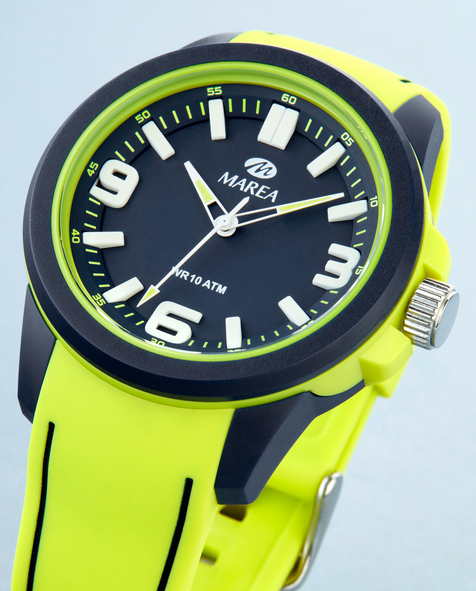 Reloj analógico de hombre b35377 4 correa de silicona color amarillo ...
