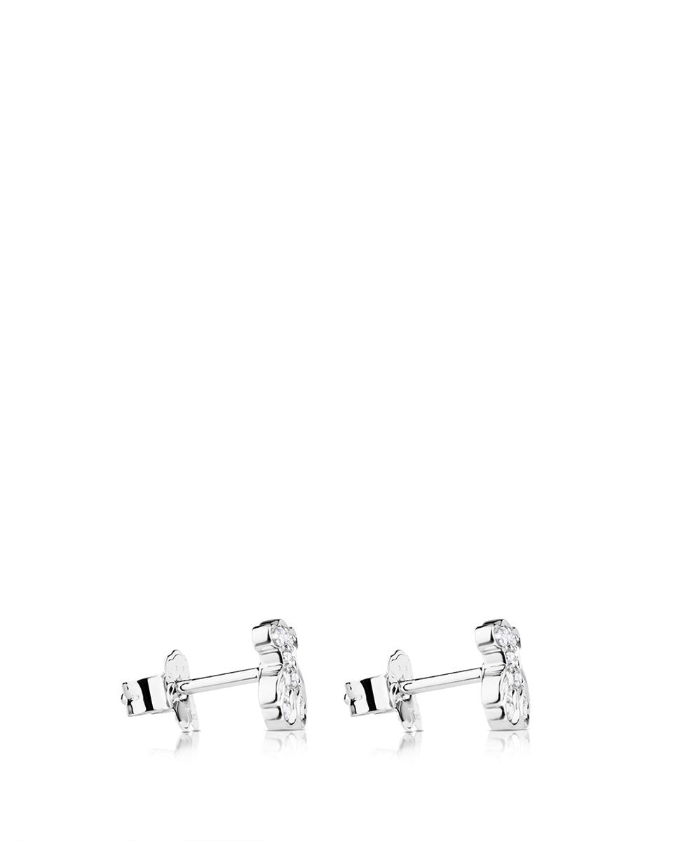 Pendientes sweetie en oro blanco con diamantes Blanco Tous · El Corte ...
