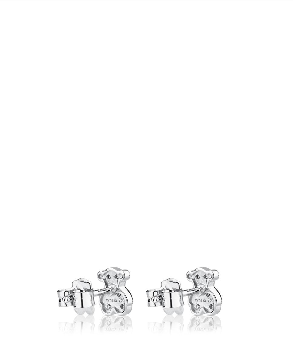 Pendientes sweetie en oro blanco con diamantes Blanco Tous · El Corte ...