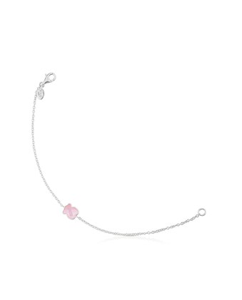 Pulsera Color de plata con cuarzo rosa · Tous · El Corte Inglés