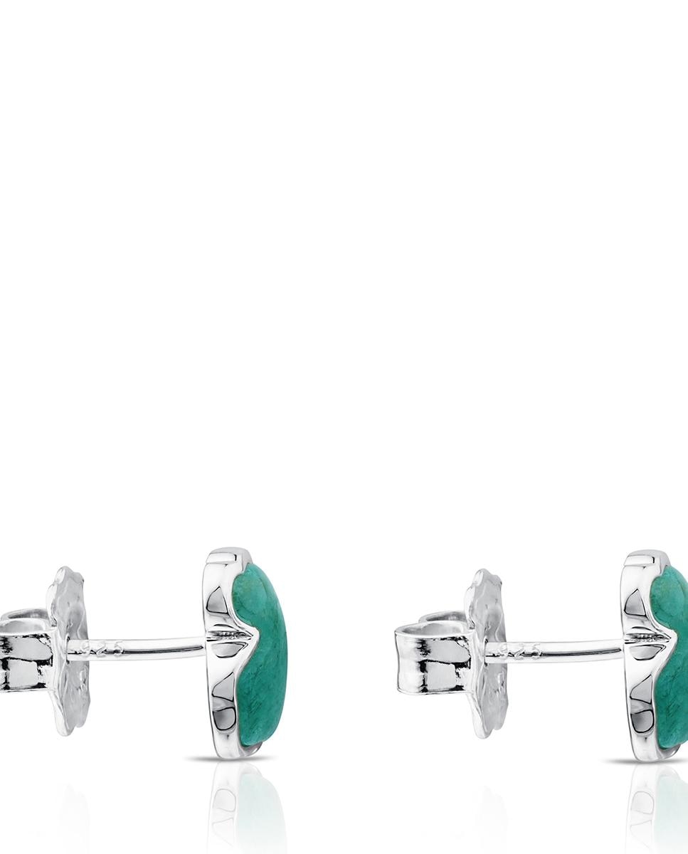 Pendientes new color de plata con amazonita Verde azulado Tous · El ...