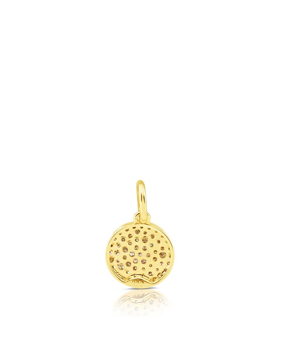 Colgante Gem Power medalla de oro amarillo con diamantes · Tous