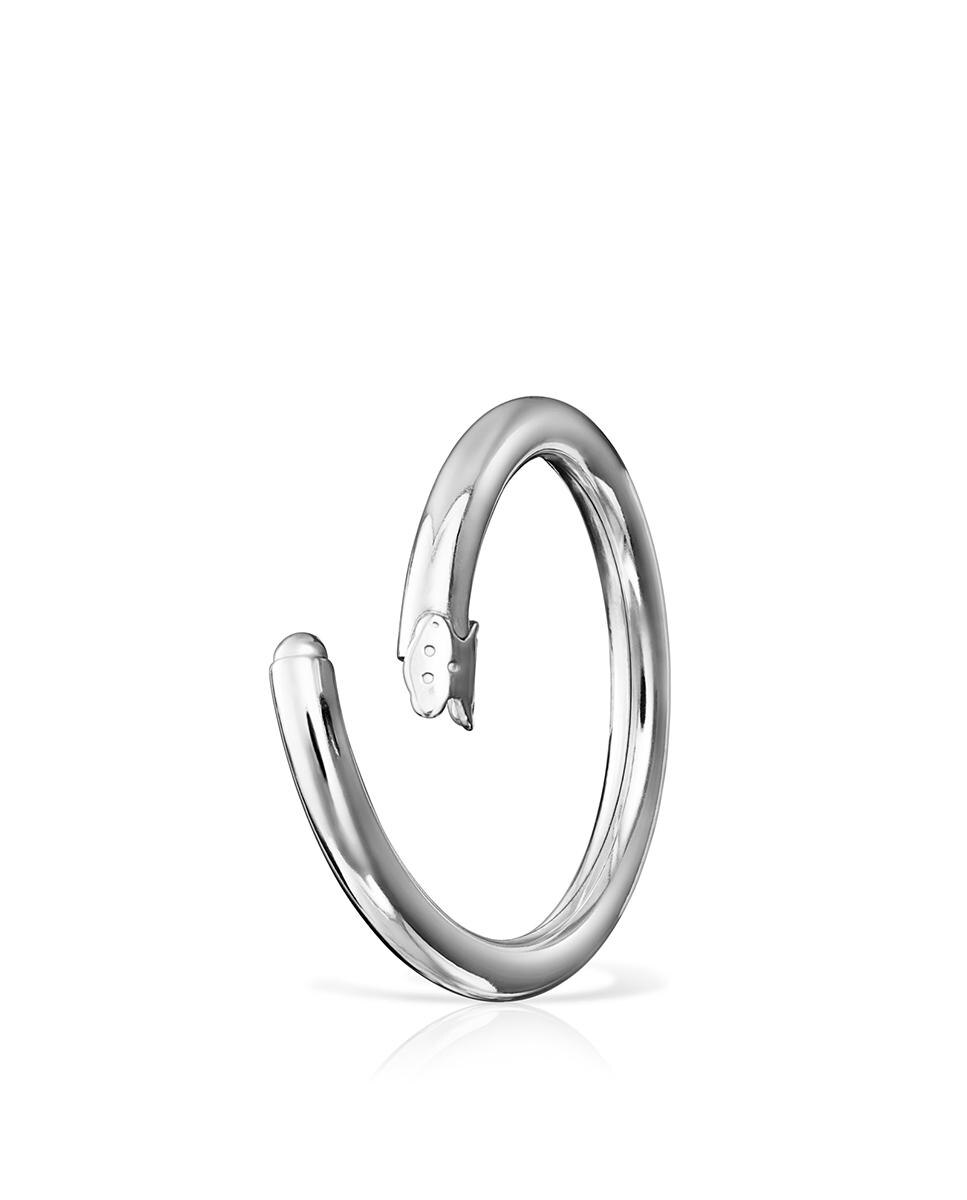 Anilla grande Hold de plata con oso · Tous