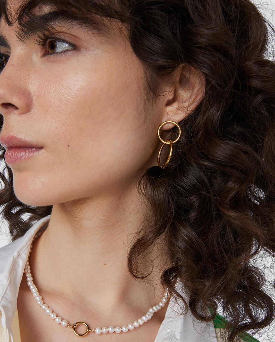 Anilla grande Hold de oro amarillo con oso · Tous