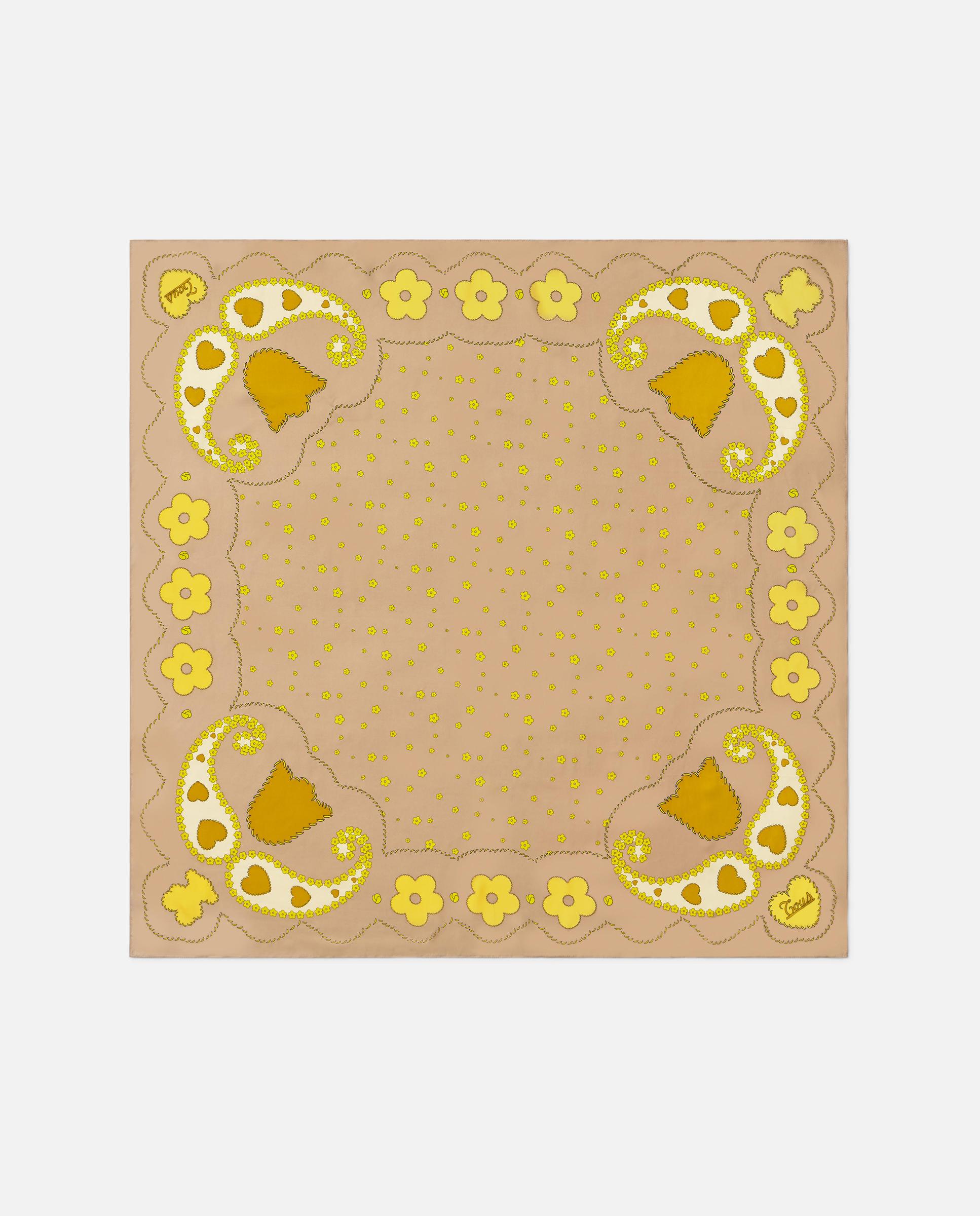 Pañuelo de mujer motifs paisley cuadrado grande con flores Arena Tous ...