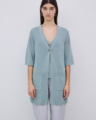 Cárdigan de mujer con cierre de botones y bolsillos frontales · Yerse ...