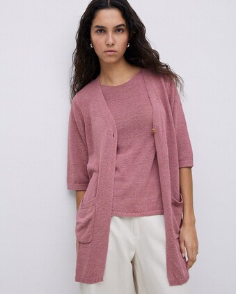 Cárdigan de mujer con cierre de botones y bolsillos frontales · Yerse ...