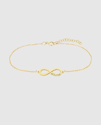 Pulsera HIN00027/18 Basics de oro 9K acabado brillo y motivo mamá ...