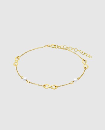 Pulsera HIN00193/19 Basics de oro 9K acabado brillo y motivo infinito ...