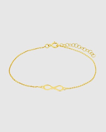 Pulsera HIN00196/19 Basics de oro 9K acabado brillo y motivo infinito ...