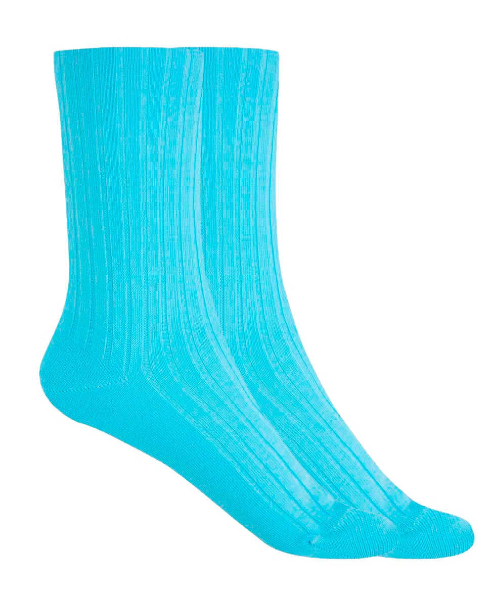 Pack de 2 pares de calcetines de mujer de bambú canalé con puño no ...
