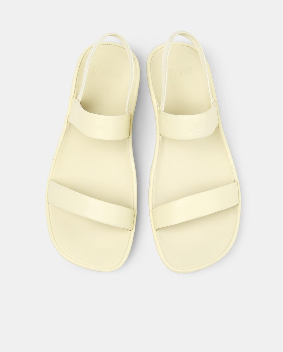 Sandalias planas de mujer de piel Right Isla Amarillo Camper · El Corte ...