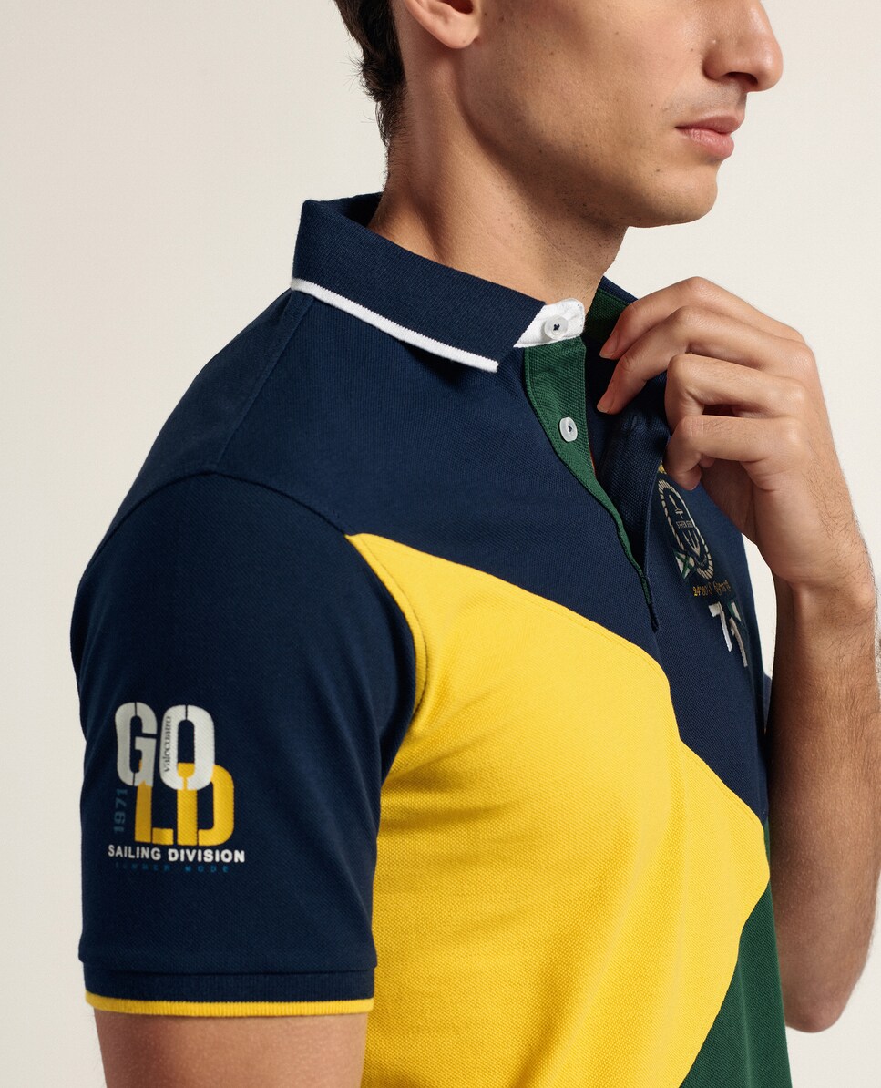 Polo de piqué de hombre multicolor manga corta · Valecuatro · El Corte ...
